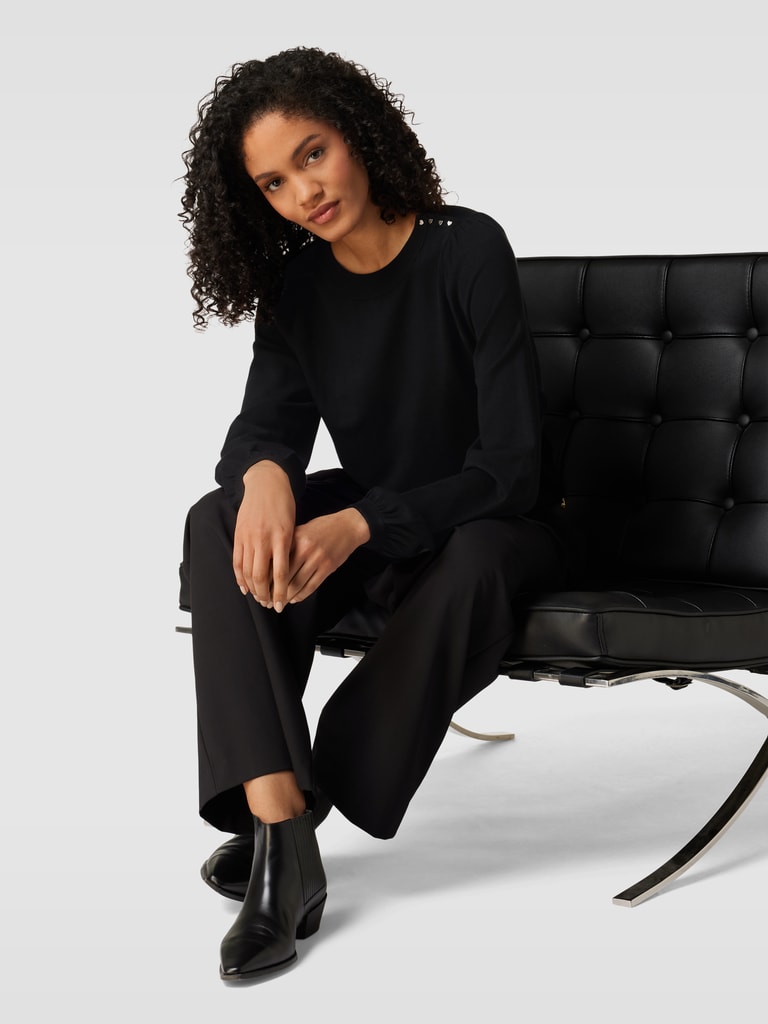 FABIENNE CHAPOT Strickpullover mit Knopfleiste Modell 'MILLY' (black ...