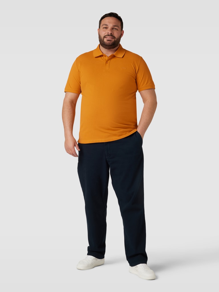 S.Oliver Plus PLUS SIZE Poloshirt mit Label-Stitching (orange) online ...