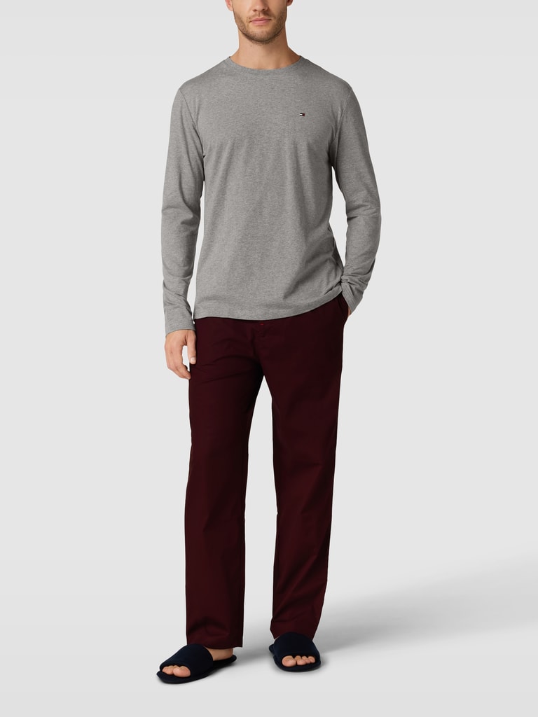 Tommy Hilfiger Pyjama met logo in band in donkerrood online kopen | P&C