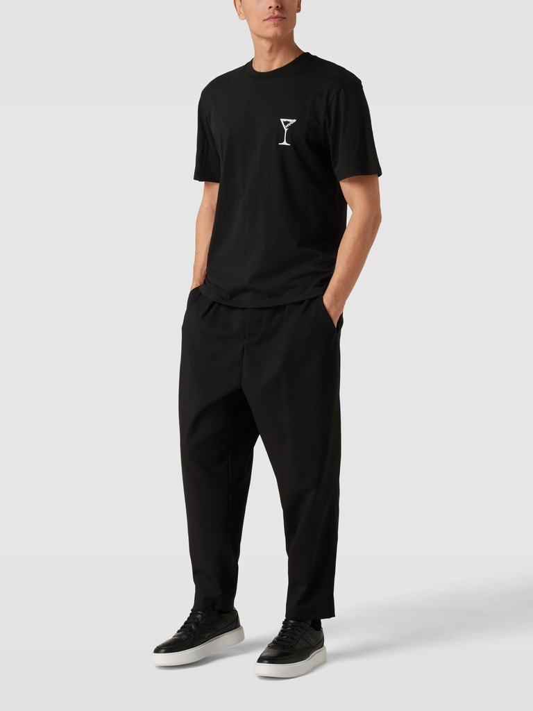 HUGO T-Shirt mit Label-Print Modell 'Destive' (black) online kaufen