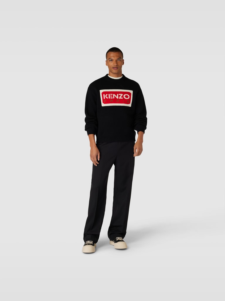 Kenzo Pullover in Strick-Optik (black) online kaufen