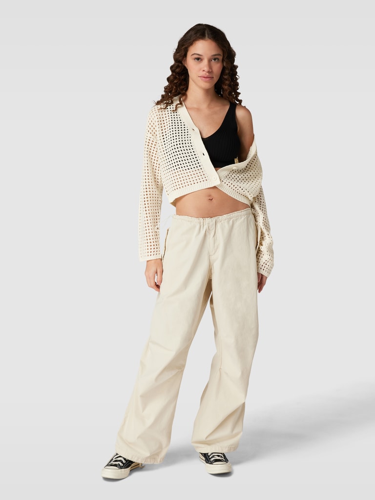 Noisy May Cropped Cardigan mit Lochmuster Modell 'HOPE' (ecru) online ...