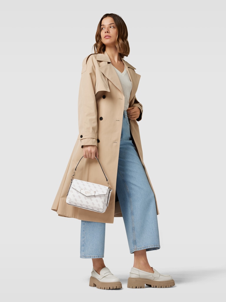 GUESS Handtasche mit Allover-Print Modell 'BRENTON' (weiss) online kaufen