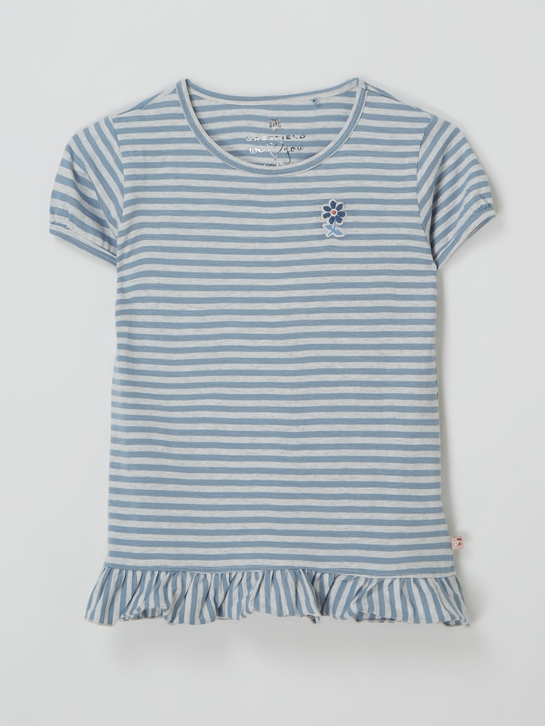 Basefield T-Shirt mit Volantsaum (hellblau) online kaufen