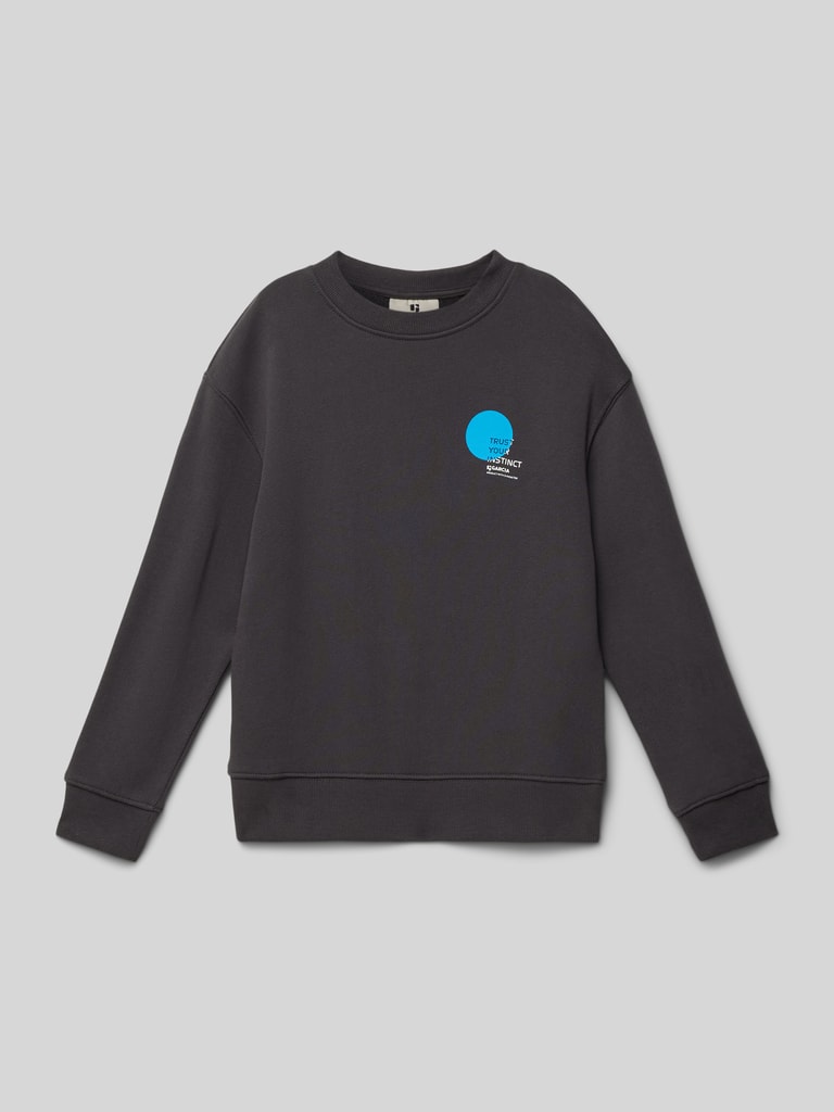 Kup online Garcia Bluza z nadrukiem z logo (grafitowy)