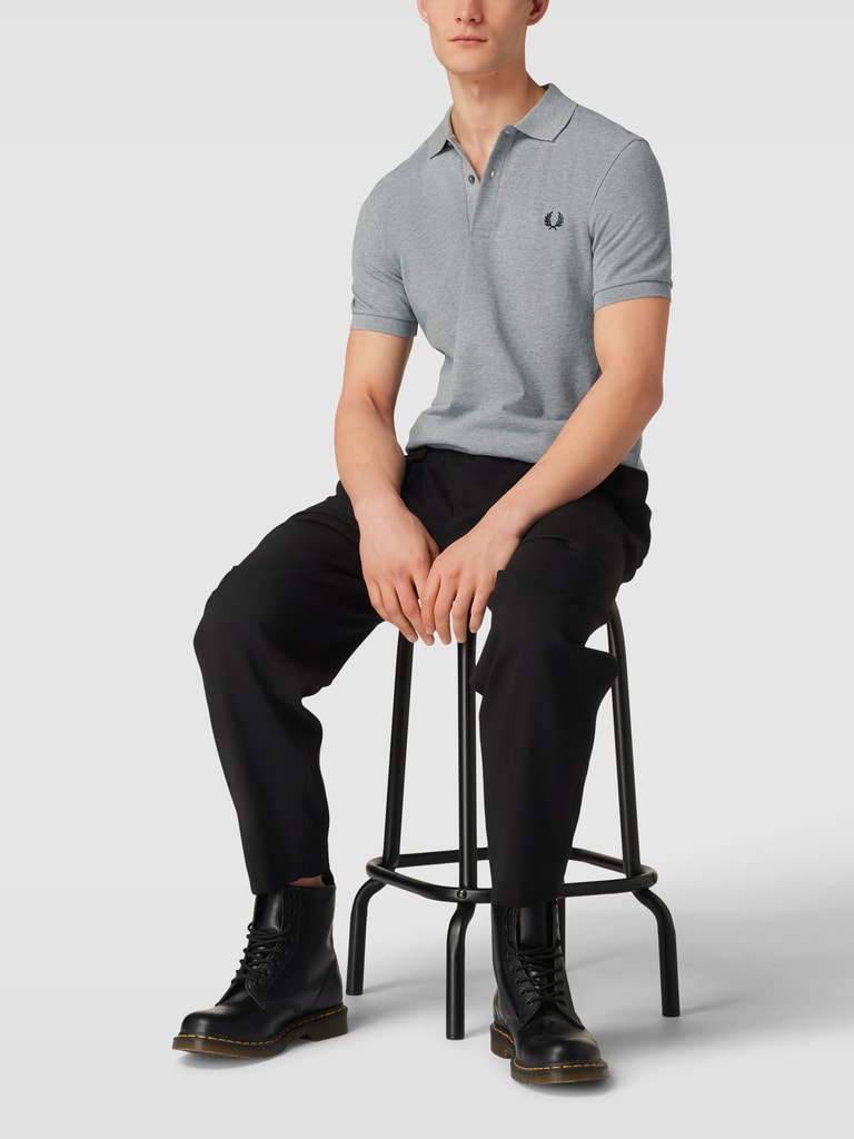 Fred Perry Poloshirt mit Logo-Stitching Modell 'PLAIN' (hellgrau ...