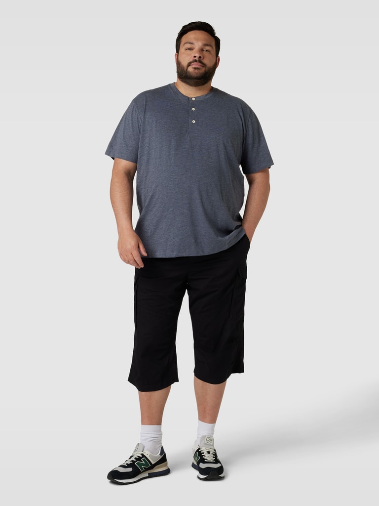 Kup online S.Oliver Plus T-shirt PLUS SIZE z krótką listwą guzikową ...