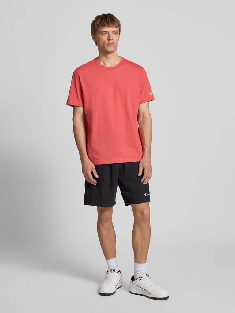 CHAMPION T-Shirt mit Logo-Stitching Modell 'ICONS' (rot) online kaufen