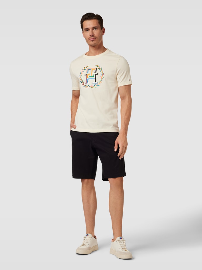 Tommy Hilfiger Regular Fit T-Shirt mit mehrfarbigem Label-Stitching ...