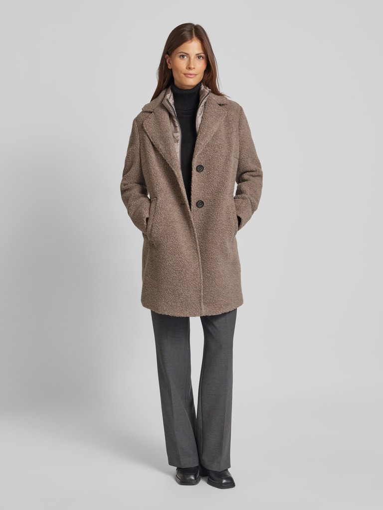 Gil Bret Wollmantel mit Reverskragen aus Lanawolle (taupe) online kaufen