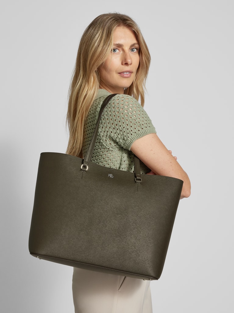 Lauren Ralph Lauren Handtasche mit Label-Print Modell 'KARLY' (oliv ...