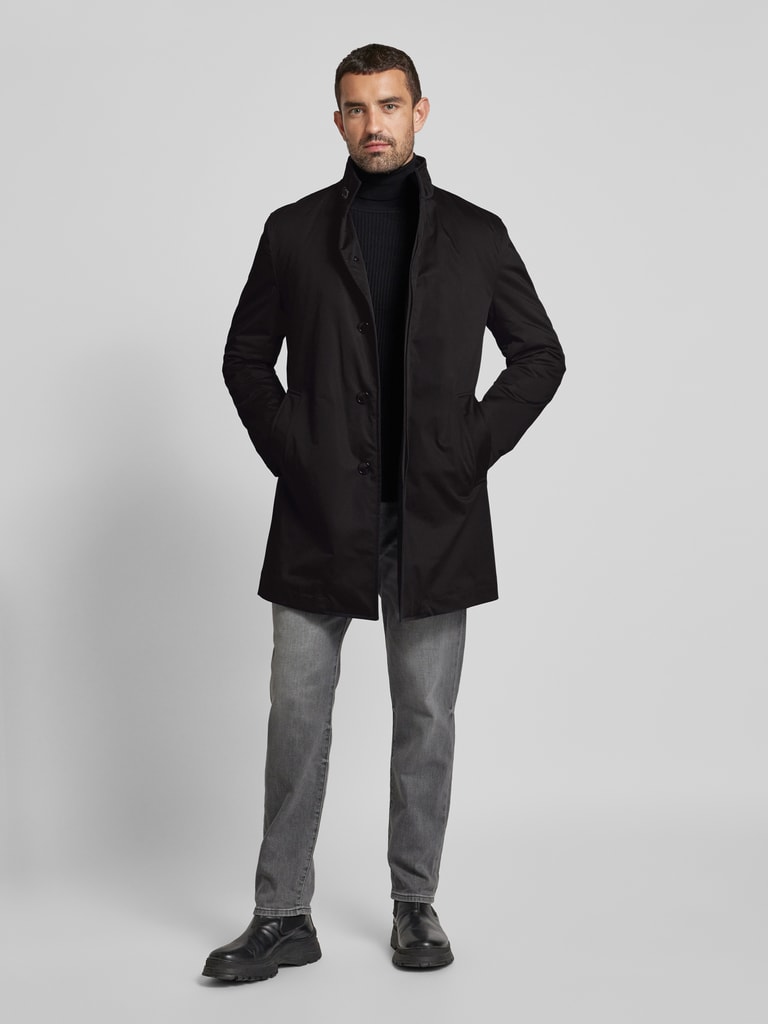 BOSS Functioneel jack met opstaande kraag, model 'Jared' in zwart ...