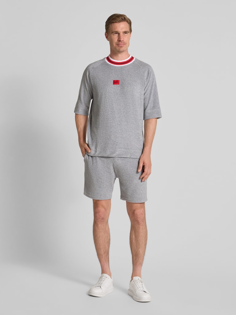 HUGO T-Shirt mit Label-Print Modell 'JAXON' (hellgrau) online kaufen