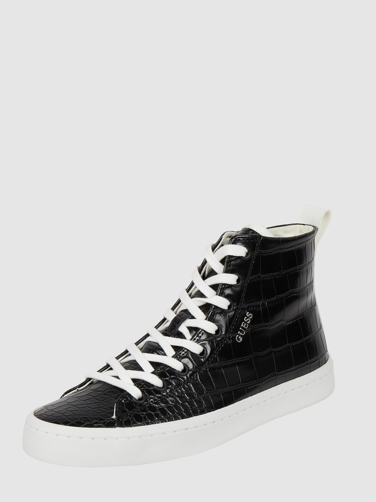 Guess High top sneakers in leerlook, model 'Elga' in zwart online kopen ...