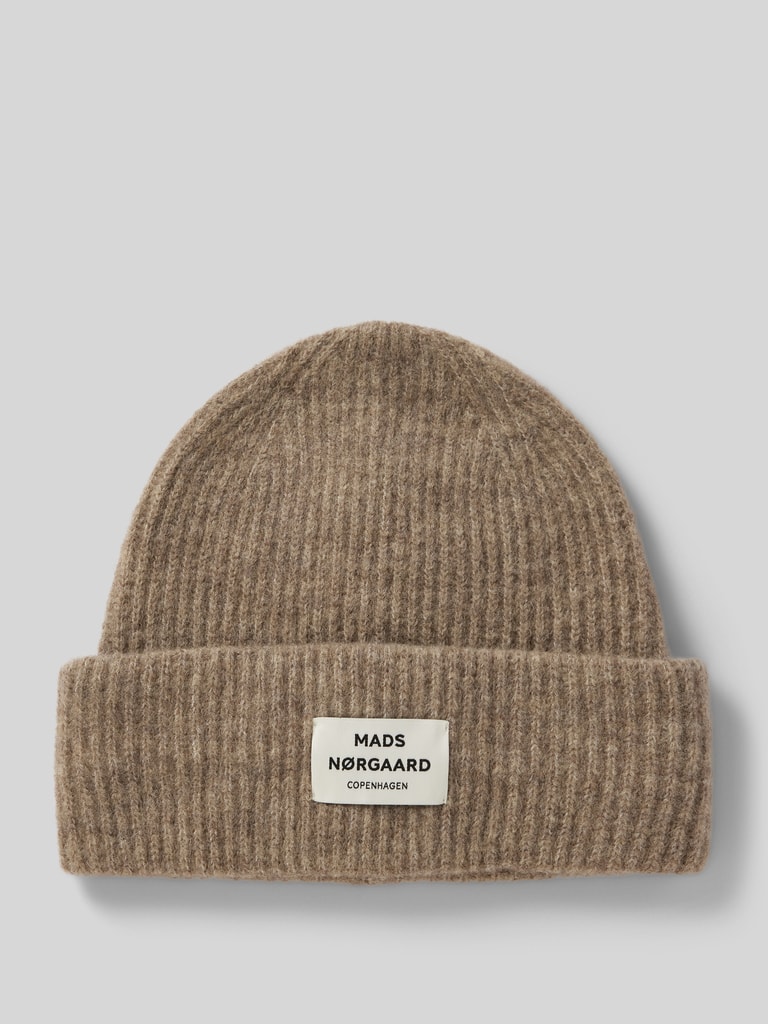 MADS NØRGAARD Muts met labeldetail, model 'Tosca' in beige online kopen ...