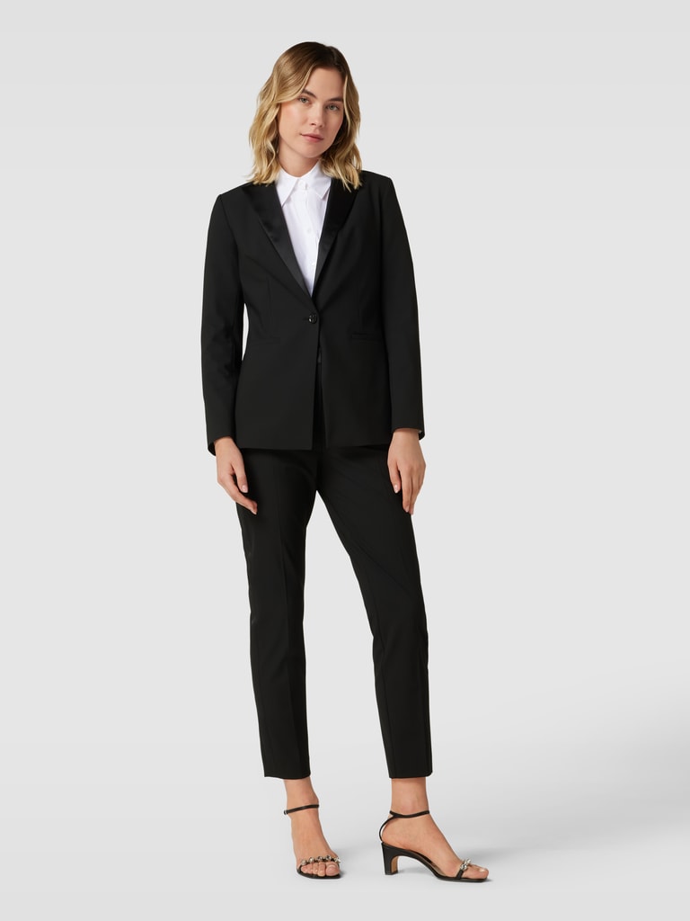 comma Stoffhose mit Label-Applikation (black) online kaufen