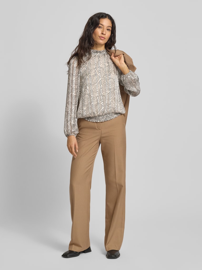 More & More Regular Fit Bluse mit Stehkragen und Paisley-Muster ...