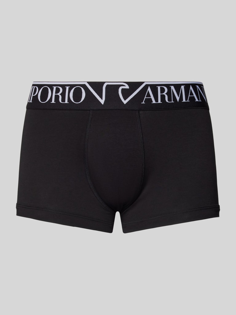 Emporio Armani Trunks mit elastischem Label-Bund (black) online kaufen