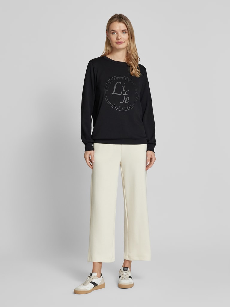 Soyaconcept Sweatshirt mit Label-Print Modell 'BANU' (black) online kaufen