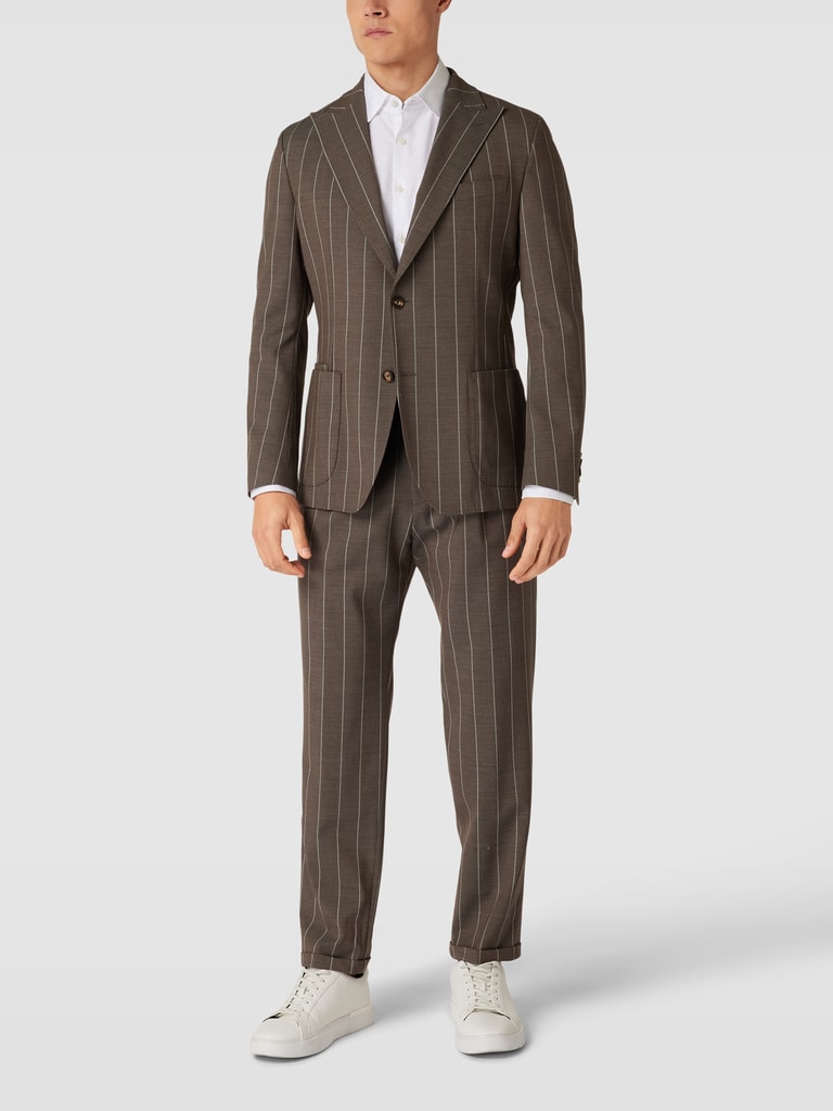 Windsor 2-Knopf-Sakko mit Streifenmuster Modell 'Gigo' (mittelbraun ...