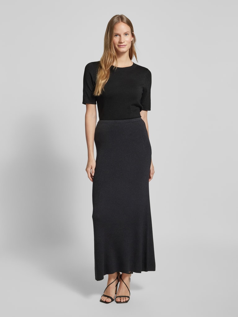 Selected Femme Gebreide pullover met 1/2-mouwen, model 'LURA' in zwart ...