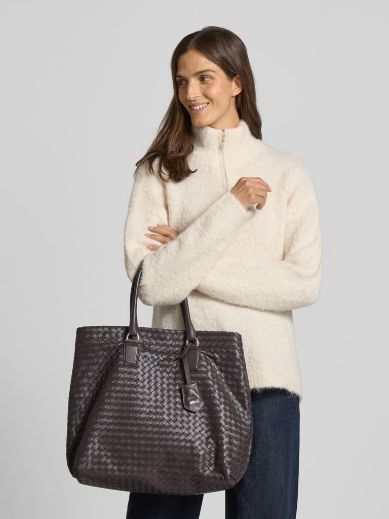 Abro Shopper mit Logo-Applikation Modell 'Rooftop' (dunkelbraun) online ...