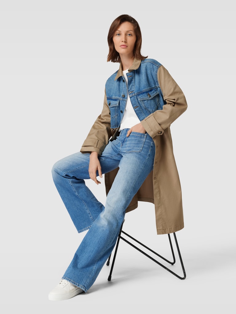 Bash Mantel mit Besatz in Denim-Optik (beige) online kaufen