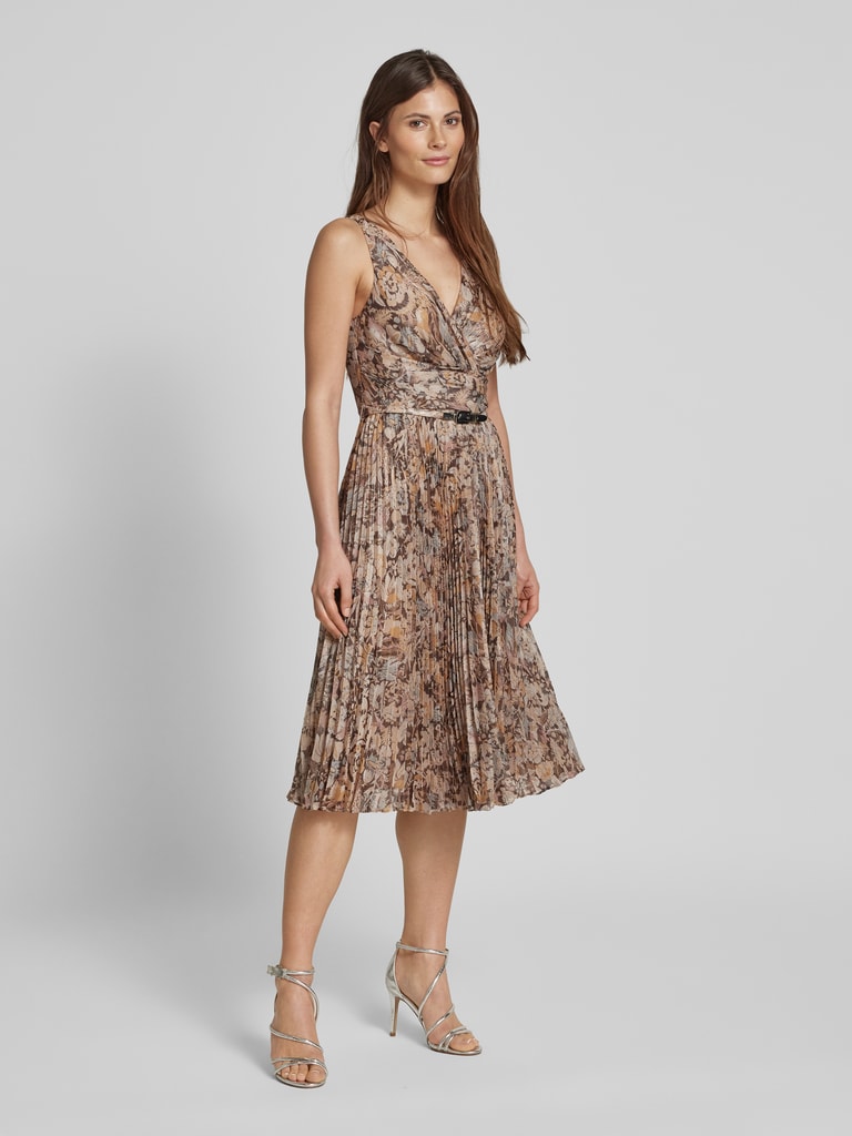Lauren Ralph Lauren Knielanges Cocktailkleid mit Taillengürtel Modell ...