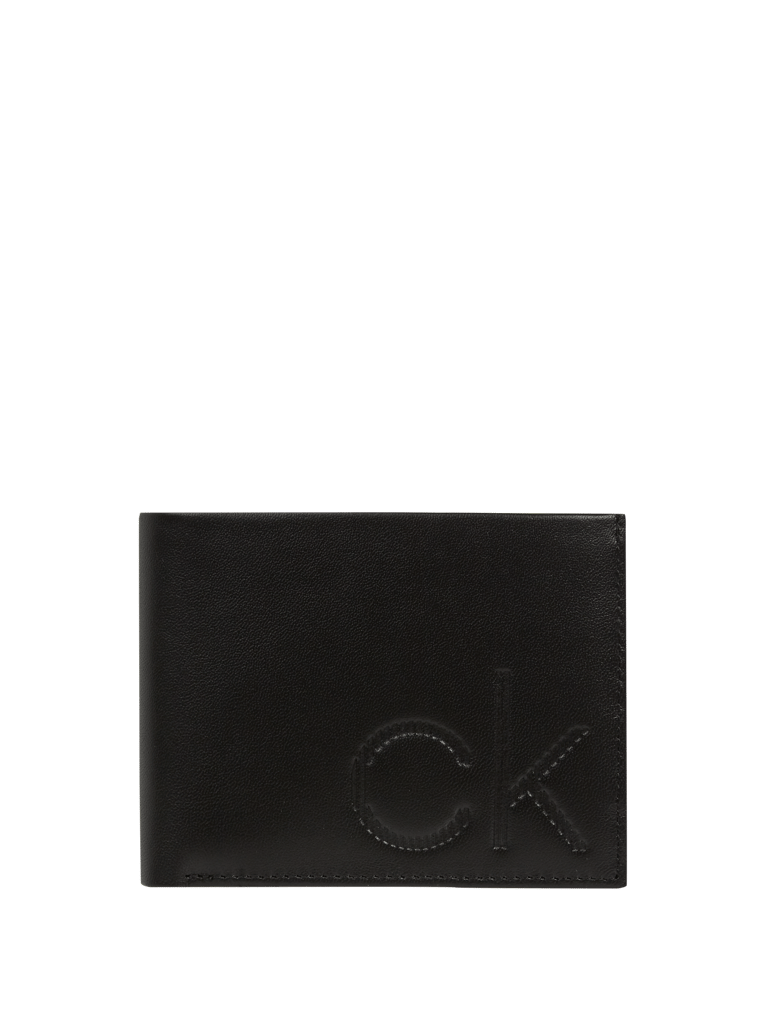 Ck Calvin Klein Geldbörse Aus Leder Mit Logo Prägung Schwarz Online