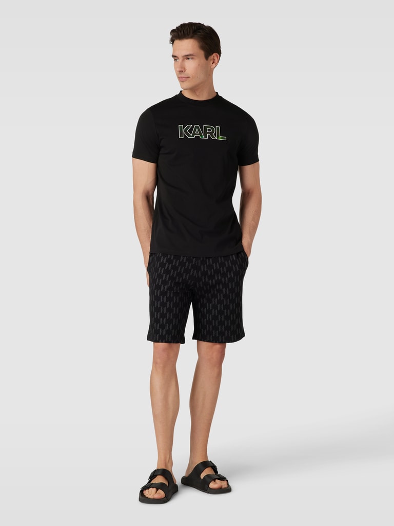 Karl Lagerfeld T-Shirt mit Label-Print (black) online kaufen