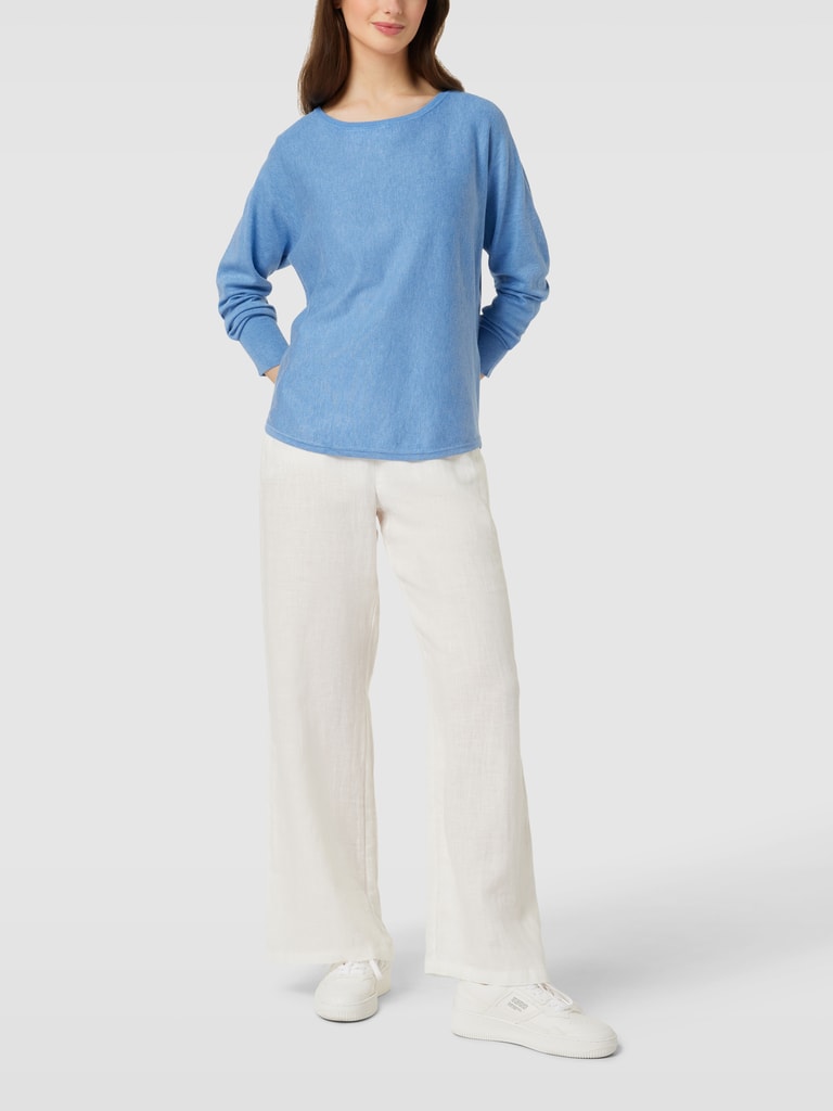 Soyaconcept Gebreide pullover met ribboorden, model 'Dollie' in blauw ...