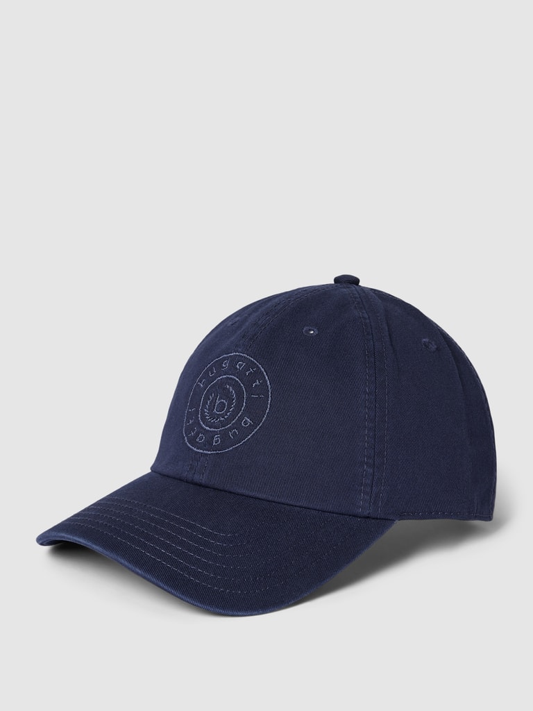 bugatti Base Cap mit Label-Stitching (marine) online kaufen