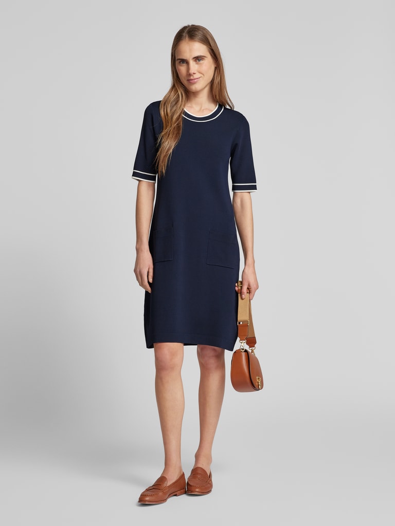 Kup online JOOP! Sukienka z dzianiny o długości do kolan z nakładanymi ...