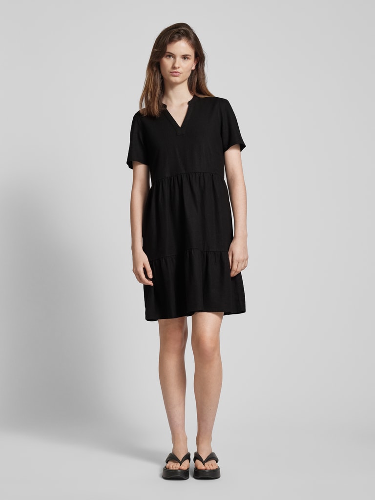 Only Minikleid aus Leinen-Viskose-Mix Modell 'TIRI' (black) online kaufen