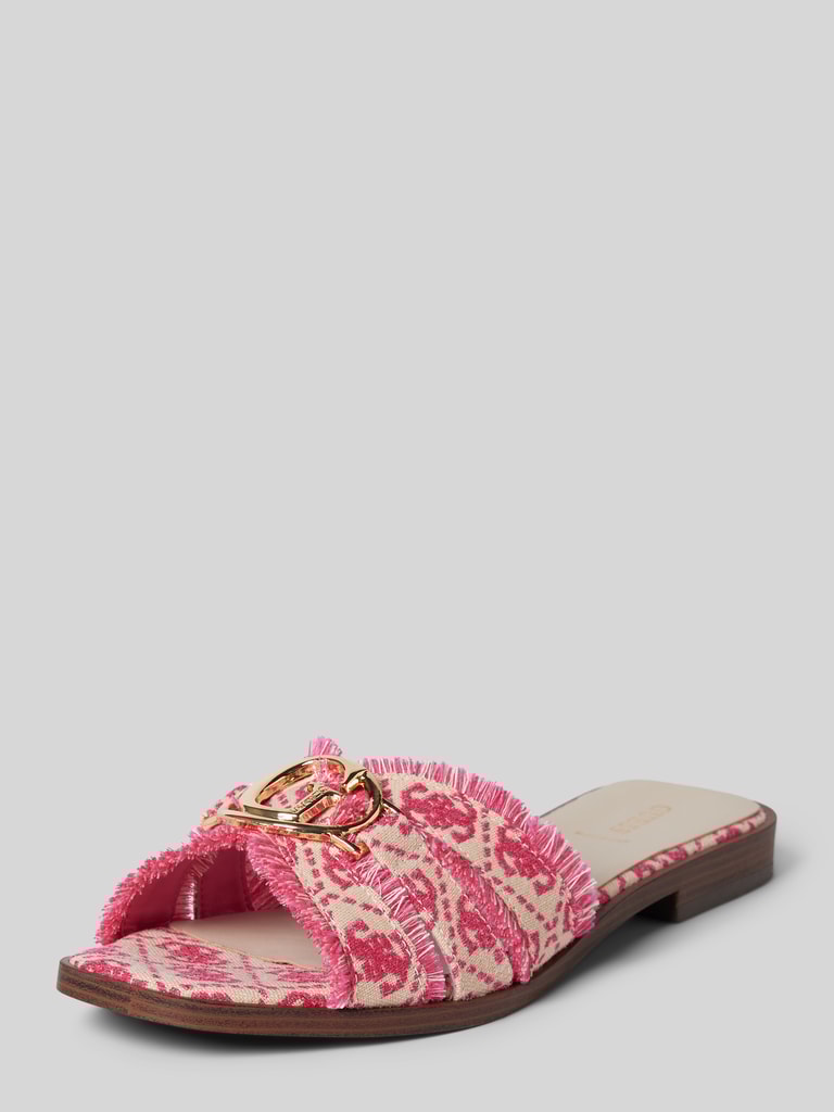 Guess Slides mit Label-Detail Modell 'SYMO' (pink) online kaufen