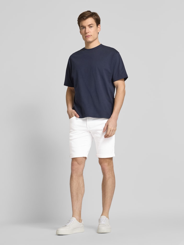 Petrol Korte slim fit jeans in 5-pocketmodel, model 'JACKSON' in wit ...