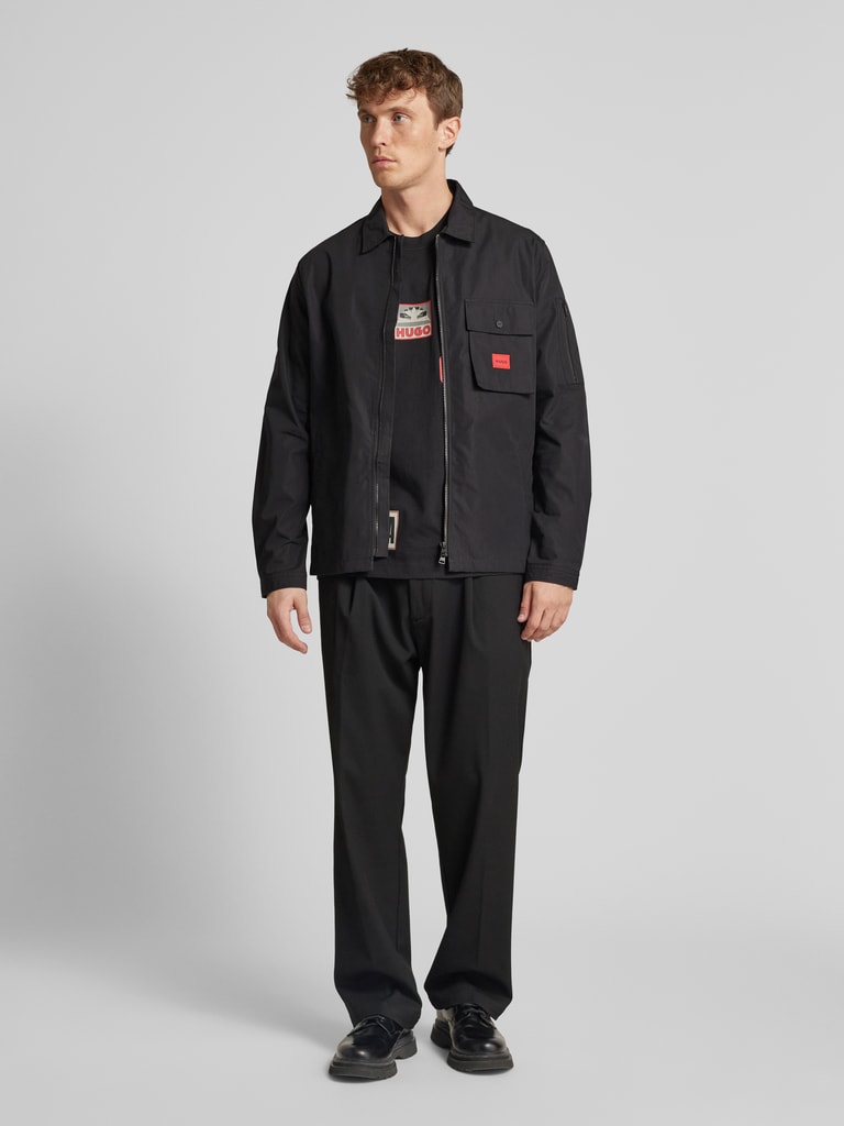 HUGO Jacke mit Label-Patch Modell 'Emmond' (black) online kaufen