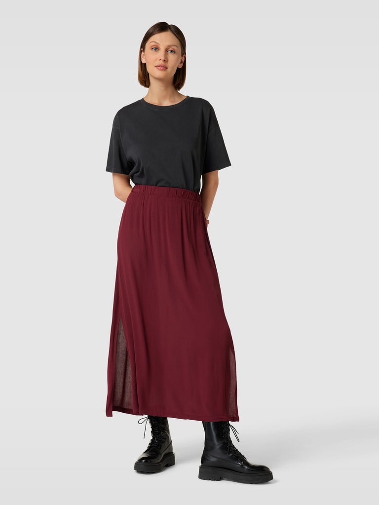 ICHI Maxirok met elastische band, model 'MARRAKECH' in aubergine online kopen | P&C