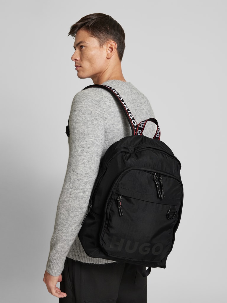 HUGO Rucksack mit Label-Details Modell 'Quentyn' (black) online kaufen