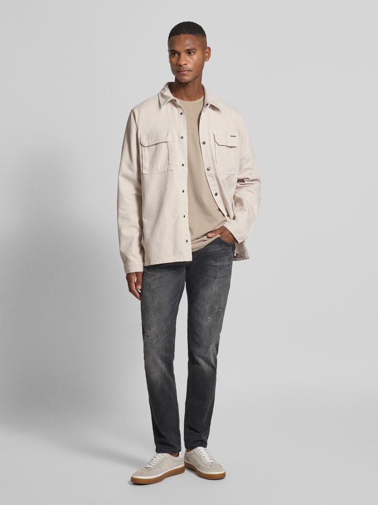 Antony Morato Regular fit jeansoverhemd met borstzakken in zand online ...