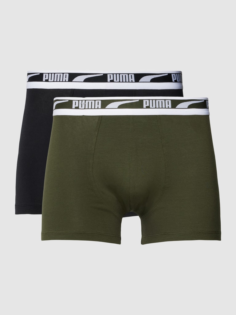 PUMA Boxershort met elastische band met logo in olijfgroen online kopen ...