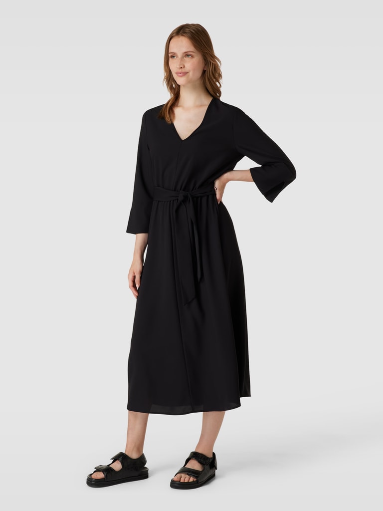 Marc Cain Midikleid mit V-Ausschnitt (black) online kaufen