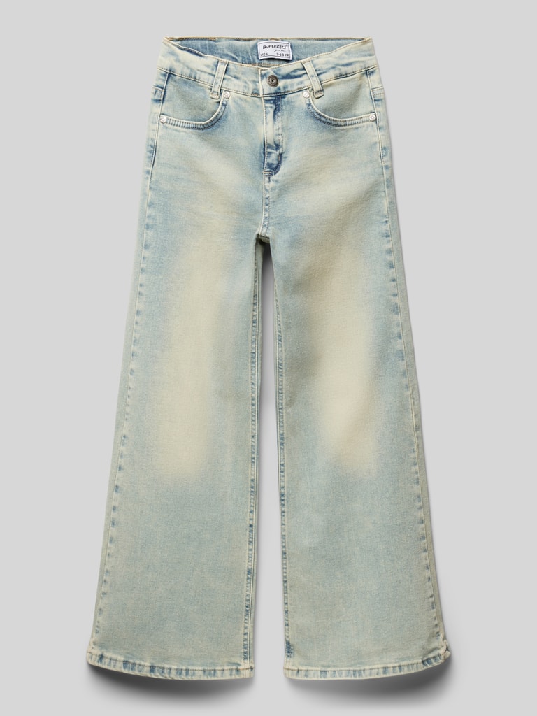 Blue Effect Wide Leg Jeans mit Label-Patch (hellblau) online kaufen