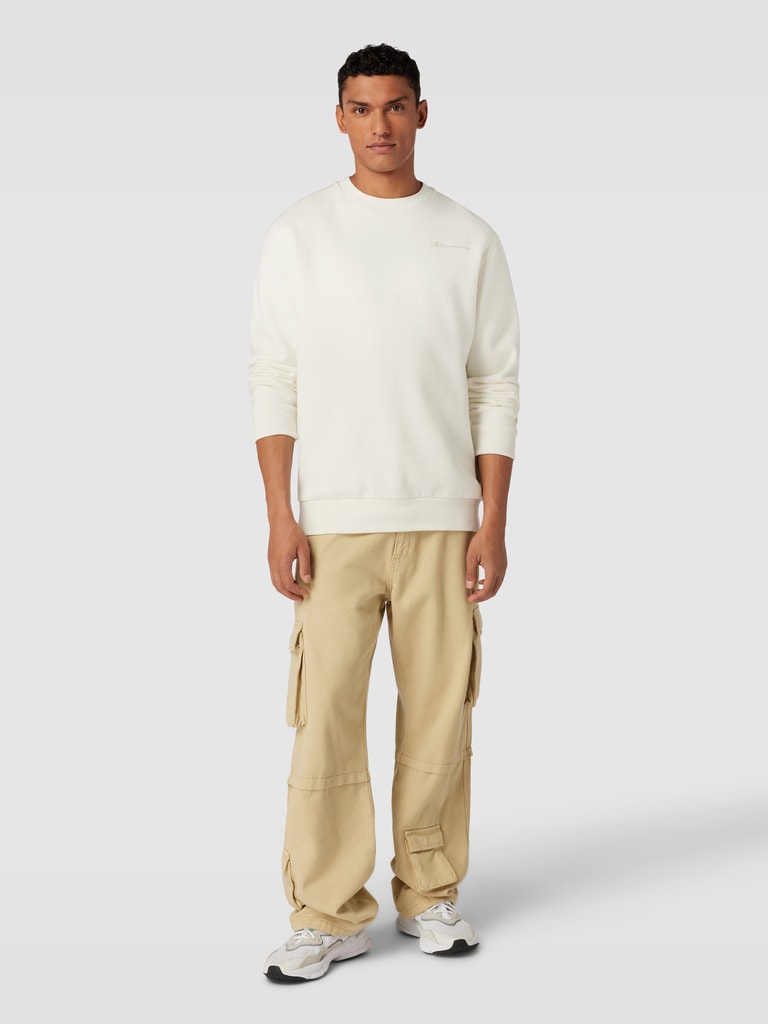CHAMPION Sweatshirt mit Label-Details Modell 'Rochester' (offwhite ...