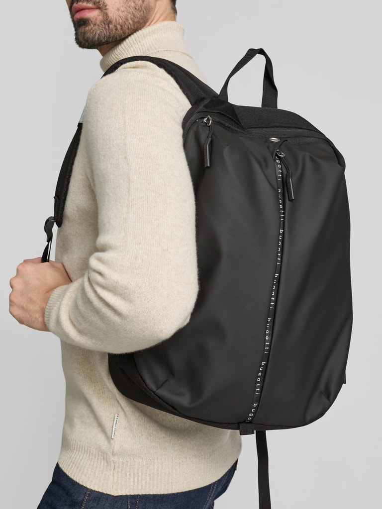 bugatti Rucksack mit Label-Print Modell 'Blanc' (black) online kaufen