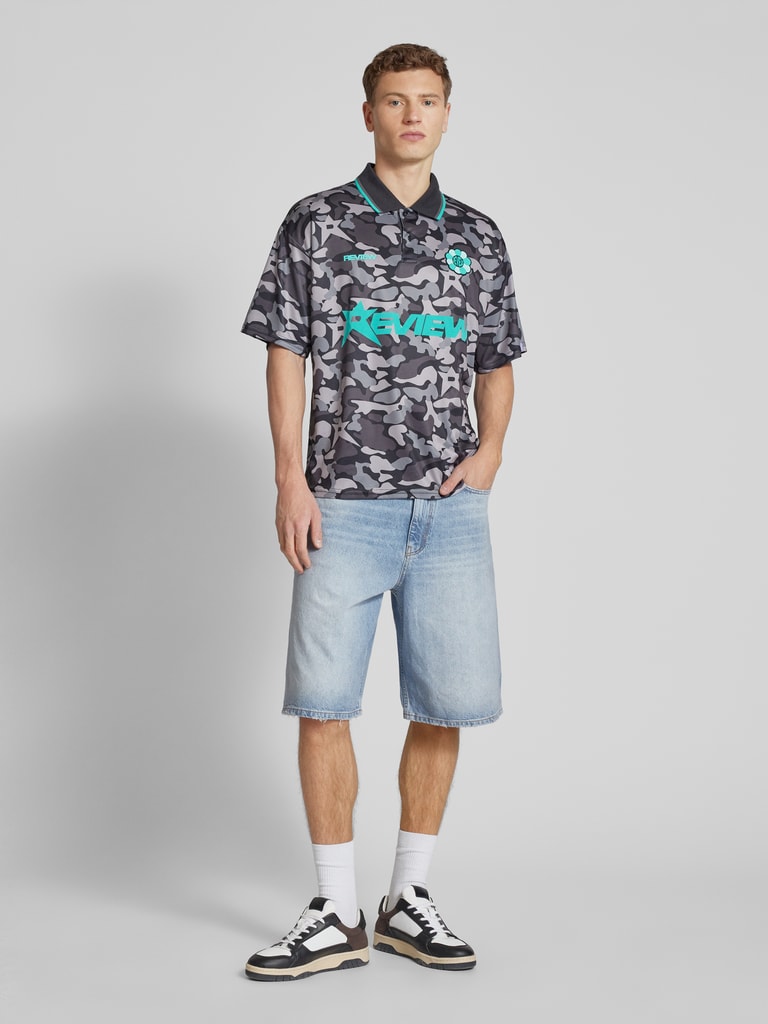 REVIEW Regular Fit Jeansshorts im 5-Pocket-Design (hellblau) online kaufen