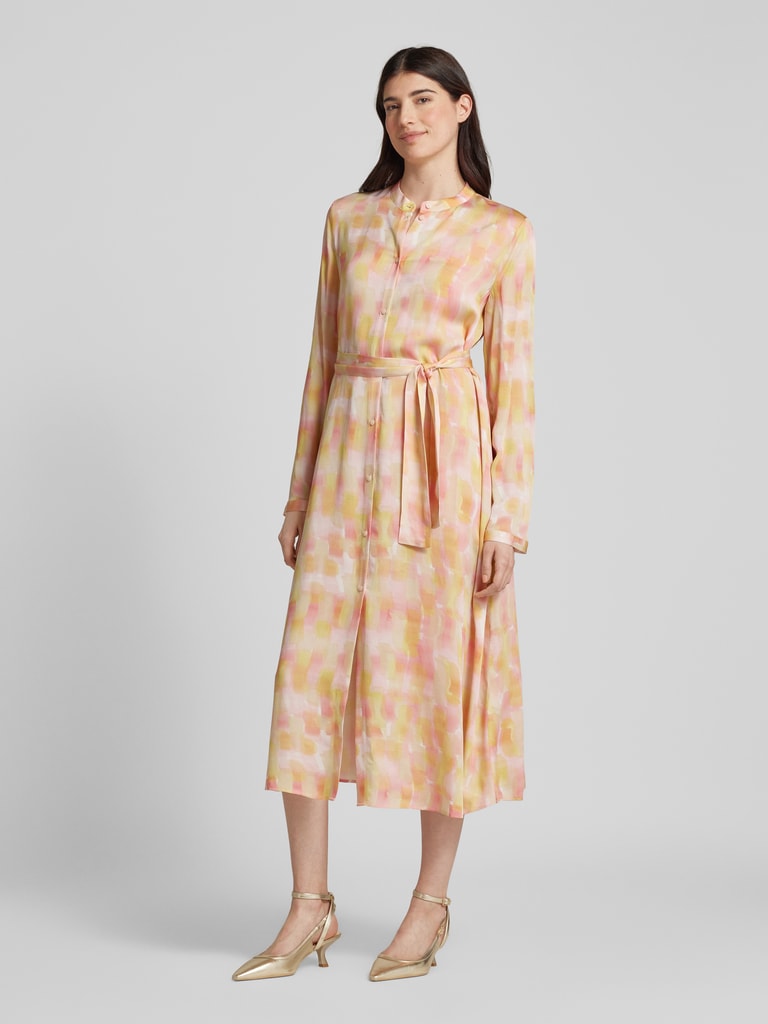 ARMANI EXCHANGE Midi-jurk met strikceintuur in roze online kopen | P&C