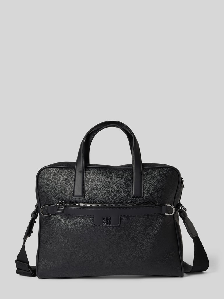 HUGO Handtas met labeldetail, model 'Nesh' in zwart online kopen | P&C