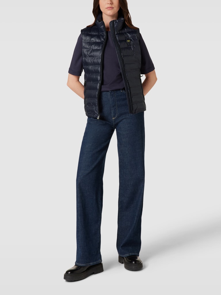 Blauer Usa Weste mit Label-Details (marine) online kaufen