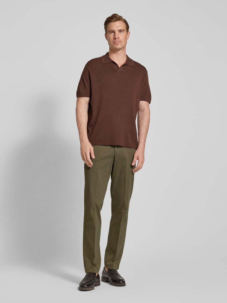 Hiltl Slim Fit Chino mit Bügelfalten Modell 'PEAKER' (oliv) online kaufen